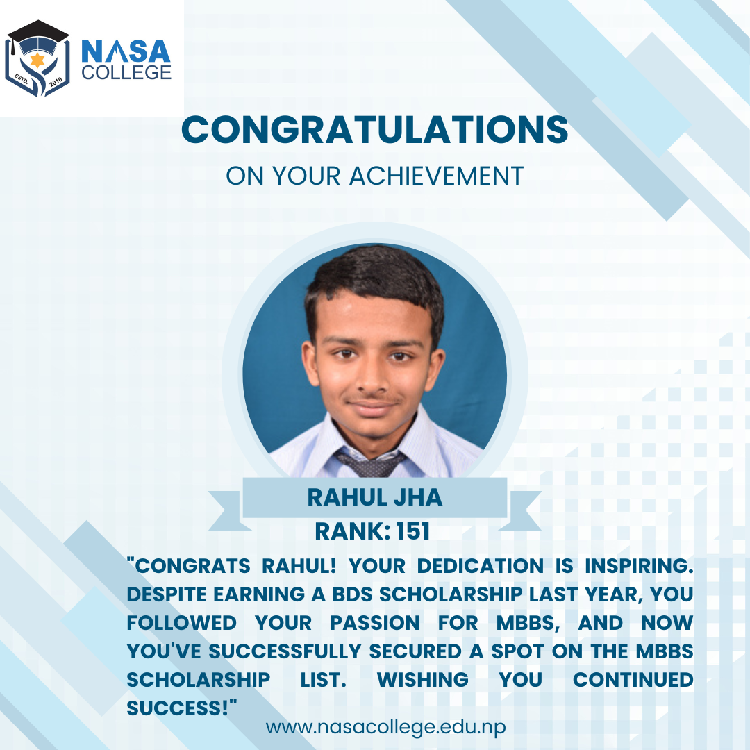 Congratulations Rahul Jha